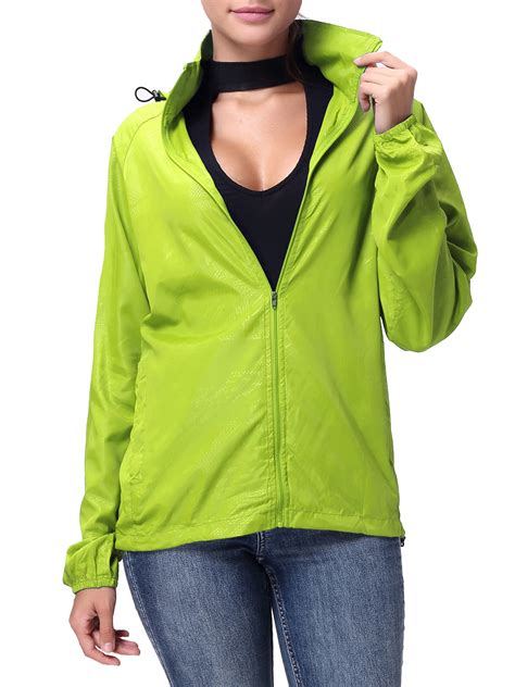 Sayfut Womens Mens Outdoor Lightweight Windbreaker Jacket Waterproof