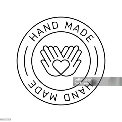 Handmade Logo With Linear Icons Handcraft Sign Label Badges Vector
