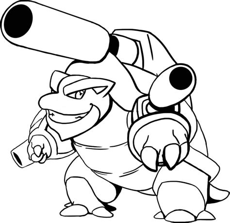 Pokemon Coloring Pages Mega Blastoise