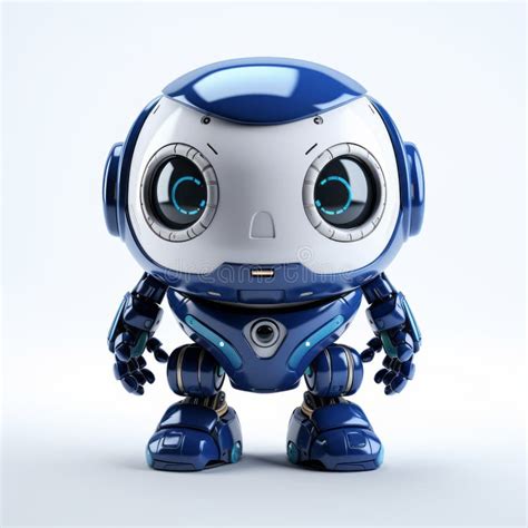 Real Blue Robots Interactive Precise And Lifelike Stock Illustration
