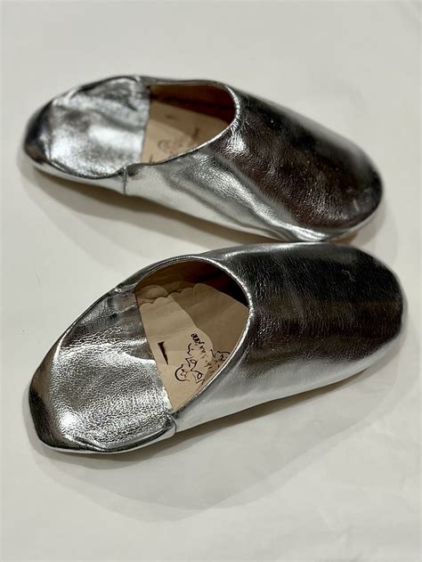 Babouches Dintérieur Enfant Argenté Le Jardin De Morjane