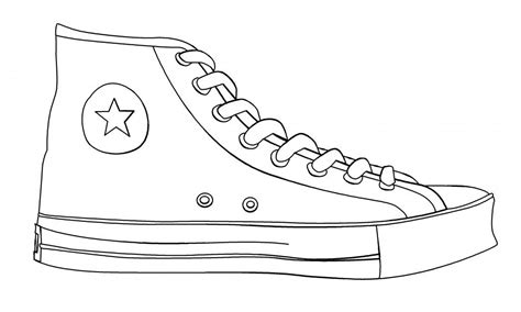 Black And White Clipart Converse 10 Free Cliparts Download Images On