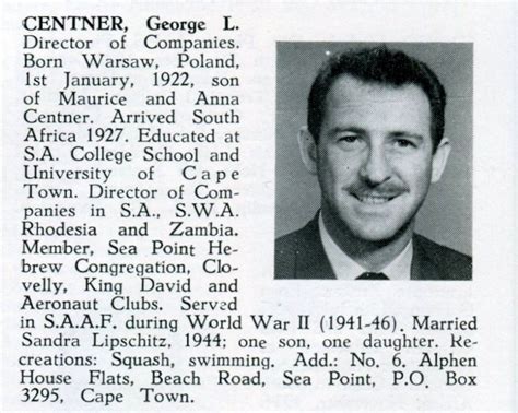 South African Jewry 1967 68 Centner George L