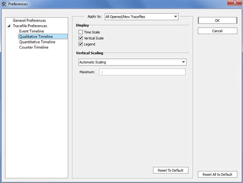 Qualitative Timeline Settings