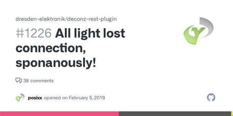 All Light Lost Connection Sponanously · Issue 1226 · Dresden