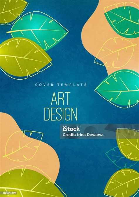 Yapraklar Ve Metin Için Alan Ile Soyut Minimalist Arka Plan Reklam Afişi El Ilanı Kapak Veya Web