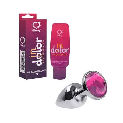 Plug Anal Tamanho P Lubrificante Anal Anestesico Indolor Sexy Fantasy