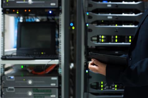 Premium Photo People Fix Server Network In Data Room