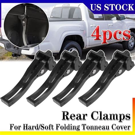For Hard Tri Fold Tonneau Cover Rear Clamp 4pcs Universal Replacement