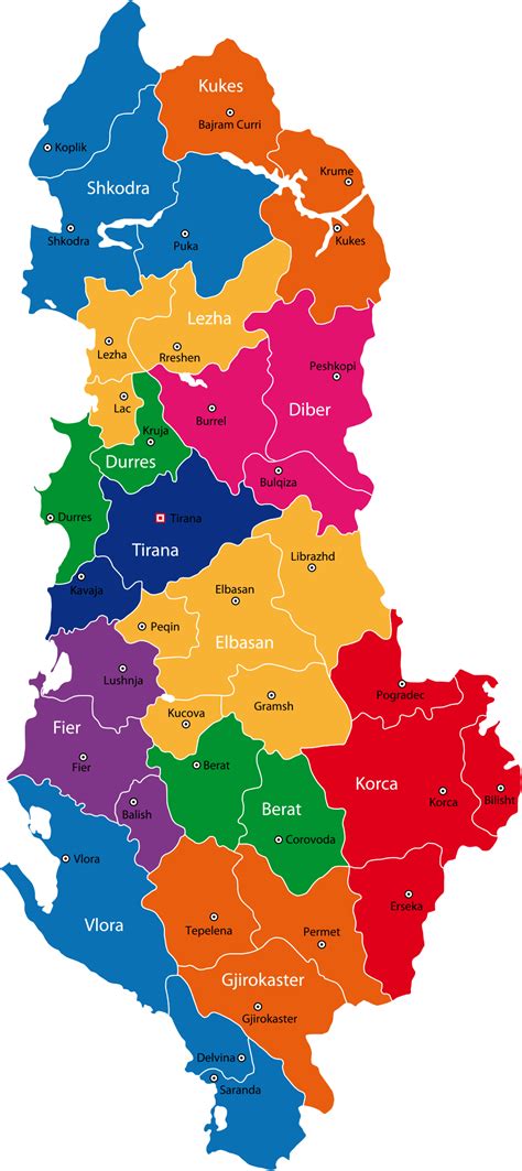 Mapa De Albania