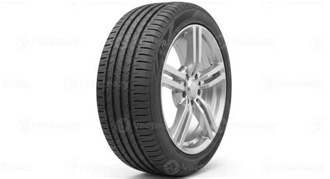 Detailed Close Up Of A New Car Tire And Alloy Wheel Showing Tread