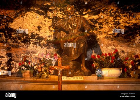 Israel Haifa Grotto Of Elijah At The Church Of Stella Maris On Mount
