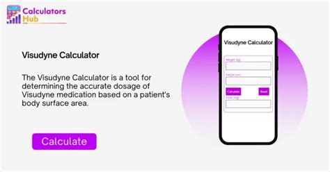 Visudyne Calculator Online