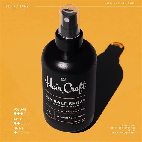 Hair Craft Co Mens Hair Clay And Sea Salt Spray Bundle Medium Light