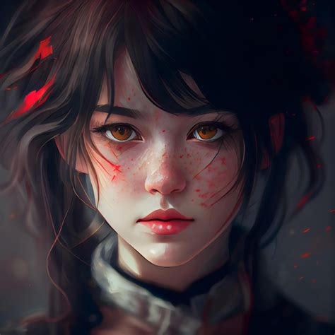 Retrato De Una Hermosa Chica Gótica Con Sangre En La Cara Foto Premium
