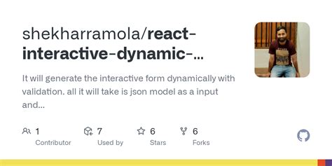 Github Shekharramolareact Interactive Dynamic Form Generator It