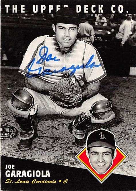 Joe Garagiola Autographed Baseball Card St Louis Cardinals 1994 Upper