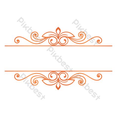 Graceful Calligraphy Swirls And Vintage Ornament Divider Design Png