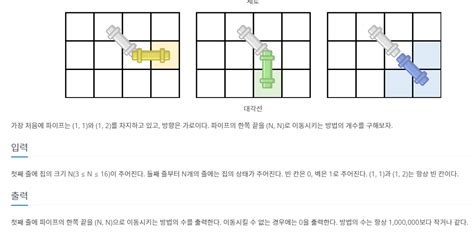 Boj 17070번 파이프 옮기기1 Java