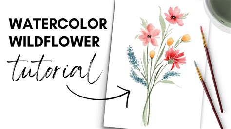 Easy Watercolor Wildflowers Step By Step Loose Floral Tutorial Youtube
