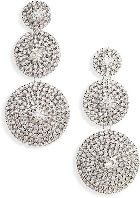 Leith Tiered Crystal Drop Earrings Nordstrom Crystal Drop Earrings