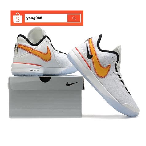 100 Original Nike Lebron James 20 Ep White Yellow Sports Basketball