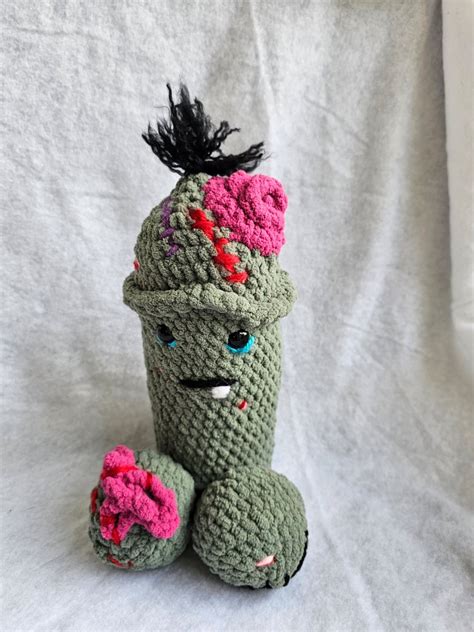 Super Scary Zombie Peepee Crocheted And Handmade Etsy