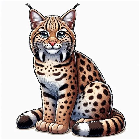 Cute Bobcat Vector Cartoon Illustration Premium Ai Generated Vector
