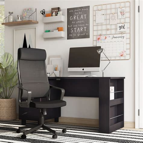Patton Espresso Computer Desk And Black Desk Chair Modern Office Interiors Furniture Of America