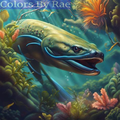 Electric Eel Art Print Ai Generated Printable Wall Art Etsy