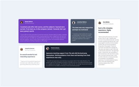Frontend Mentor Responsive Testimonial Page Using Html And Css Grid