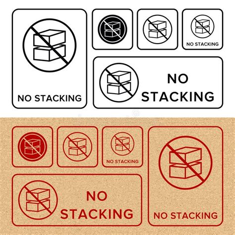 Do Not Stack Packaging Symbol Sign And Label Indicating That Items Should Not Be Stacked To