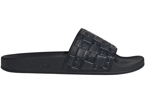 Adidas Adilette Slides Core Black Carbon Mens Jr3623 Us