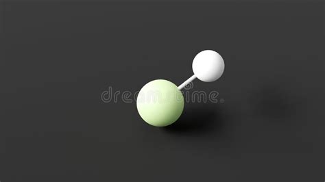 Hydrofluoric Acid Molecular Structure Solution Hydrogen Fluoride Ball And Stick 3d Model