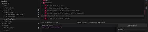 jetbrains ide phpstorm generate template from code selection stack