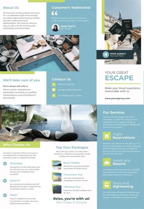 Travel Brochures Examples