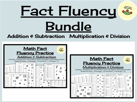 Math Fact Fluency Practice ~ Bundle ~ All Operations Made By Teachers