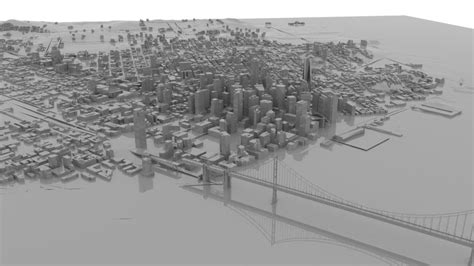 San Francisco Oakland Bay Bridge 3d Model 99 C4d Ma Max Obj Fbx