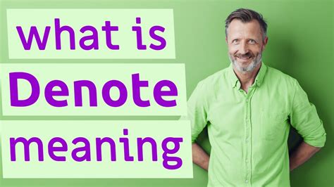Denote Meaning Of Denote Youtube