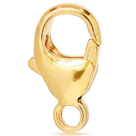 14k Solid Gold Oval Lobster Clasp With Ring 11mm 14 Karat Solid Gold