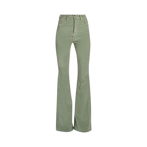 Buy Amiri Velour Flare Stack Pants Green Y0w09458ve Gree Goat