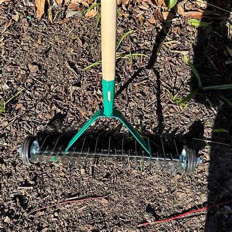 Lawn Aerator Scarifier With Handle Effective Manual Lawn Grass Soil