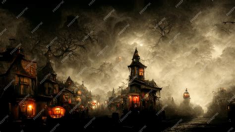 Premium Photo 3d Illustration Of A Halloween Concept Dark Background