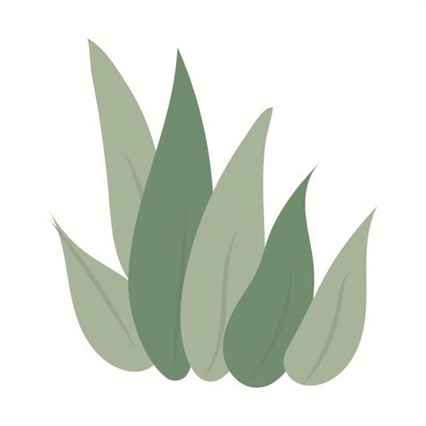 Grass Leaves Vector Icon Illustration Of Grass Leaves Vector Icon