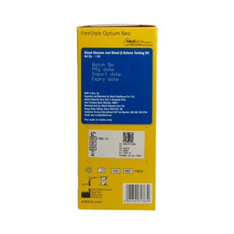 50 Mmol L Freestyle Optium Neo Glucometer 50 Straps 3 3 X 1 8 X 0 7