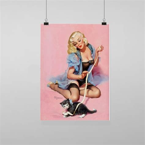Pin Up Girl Posters Etsy