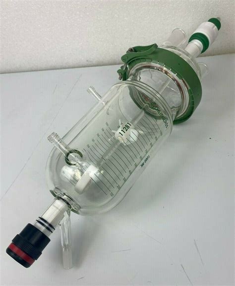 Complete Chemglass 1000 Ml Glass Reactor Jacketed Reaction Vessel