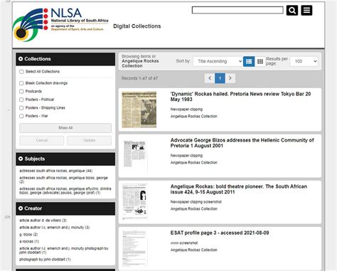 Angelique Rockas Digital Archive At National Library Of So… Flickr