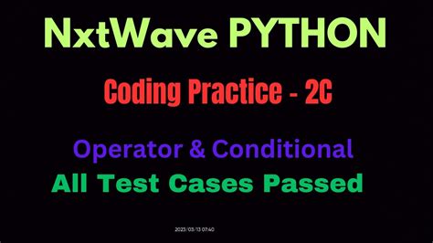 Operators And Conditional Statements Coding Practice 2c Ccbp Python