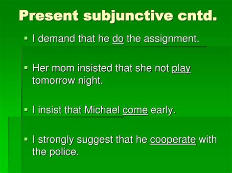 Ppt Mood Indicative Imperative Subjunctive Conditional And